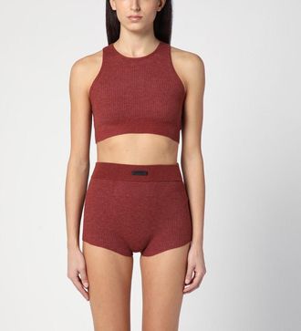 Fear of God Sporty burgundy honeycomb tank top
