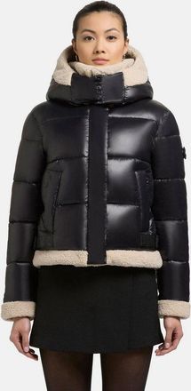 Khujo Winterjacke Nessie2 Gefütterte Steppjacke mit Plüschdetails und Kapuze