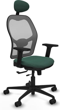 Piqueras y Crespo Jorquera verstellbarer Stuhl mit 2D-Armlehnen, h&ouml;henverstellbarer Lendenwirbelst&uuml;tze und festem Kopfteil, ausgestattet mit Syncro/Traslack und injizie