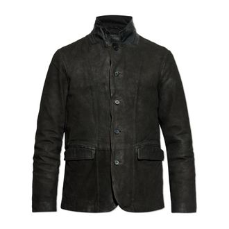 AllSaints Wildlederjacke Survey mit Vintage-Effekt - - Jackets - Herren - Schwarzk - M