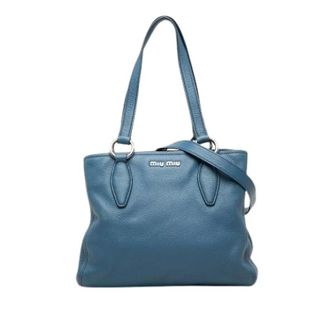 Miu Miu Pre-owned Cuir sacs-ports-paule - Femme - Pre-owned - Bleu - Taille: ONE Size