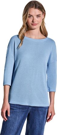 Street One Damen A323154 Strick-Look Shirt, Serenity Blue, 40