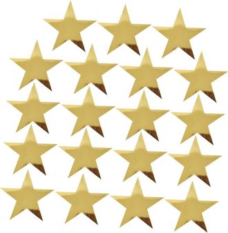 DOITOOL 25 Stück Papiersterne zum Ausschneiden 28cm Goldene Pentagramm Dekoration für Hochzeitsfeiern Wand und Pinnwand Deko Leichte Papiersterne für Party un