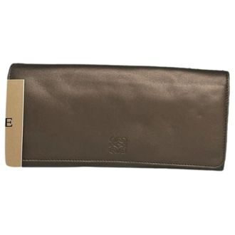 Loewe Portefeuille en cuir Pre-owned - Femme - Pre-owned - Gris - Taille: ONE Size
