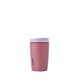 Owala SmoothSip Slider Isolierter Edelstahl-Kaffeebecher, Wiederverwendbarer Eiskaffeebecher, Hei&szlig;er Kaffee Reisebecher, BPA-frei 355 ml, Lila/Rosa (Crochet