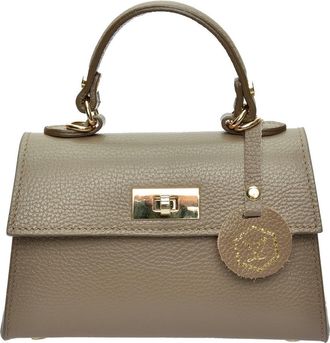 Luisa Vannini Beige Rindsledertasche