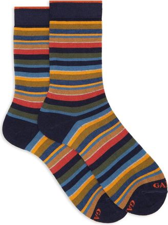 Gallo Gallo, Homme, Sous-v&ecirc;tements, Multicolore, Taille: M Short Socks Cotton Cashmere Micro Stripe