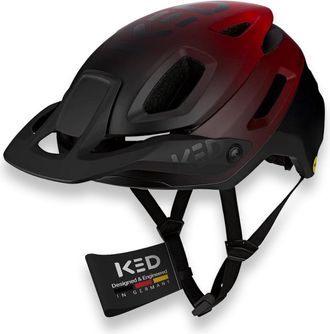 KED Cycling Pector ME-1 Mountainbike Helm, NTA 8776, MIPS, BOA Fit System, FIDLOCK, 14 Bel&uuml;ftungs&ouml;ffnungen, 350g, Verstellbares Visier Damen Herren | Farbe: Red B