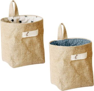 SOLUSTRE 2 Stück Wand Hängende Tasche Aufbewahrungstasche Für Tür Und Wand Baumwolle Pe Vielseitig Platzsparend Für Wohnheim Schlafzimmer Praktische Hängetasch