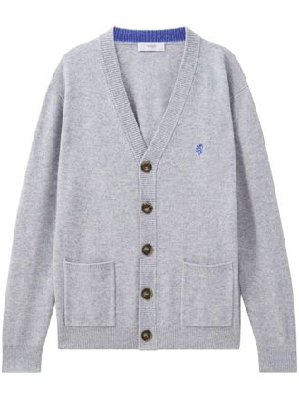 Pringle Of Scotland cardigan en laine à col v - Gris