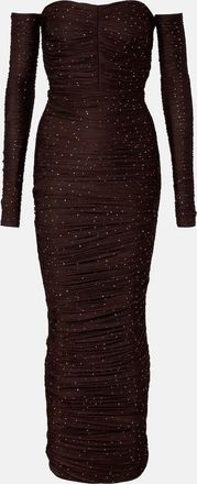 Alex Perry Robe longue à cristaux