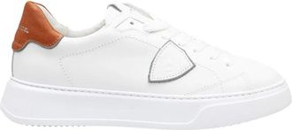 Philippe Model Low-Top Sneaker - Temple Low Leather Sneakers In White - Gr. 40 (EU) - in Wei&szlig; - f&uuml;r Damen