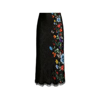 Alice & Olivia Maeve Spitzenbesatz-Sliprock - - Skirts - Damen - Mehrfarbig - 2XS