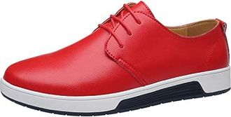 Generic Chaussures habill&eacute;es d&eacute;contract&eacute;es pour homme - Confortables - Chaussures en cuir &agrave; lacets - Chaussures formelles &agrave; fond plat - Chaussures daffaires r