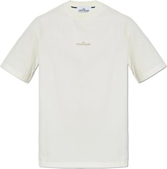 Stone Island Homme, Tops, Beige, Taille: XL T-shirt avec Logo