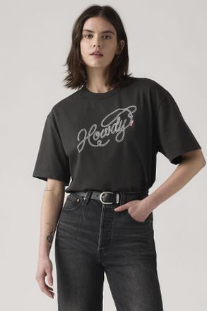 Levi's T Shirt Graphique Tabor - Femme - Noir / Howdy Script Pirate Black - M