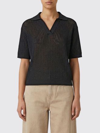 Roberto Collina Polo Damen Farbe Schwarz