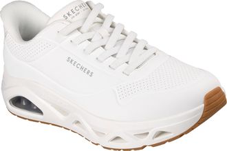 Skechers Slip-On Sneaker SKECHERS UNO GLIDE-STEP-GLIDE ON AIR, Herren, Gr. 47,5, wei&szlig;, Lederimitat, Schuhe, Schn&uuml;rschuh, Freizeitschuh mit Handsfree Slip-Ins T