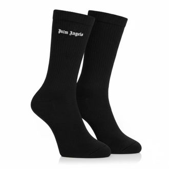 Palm Angels Gerippte Logo-Socken - - Underwear - Herren - Schwarzk - S
