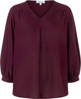 More & More Klassische Bluse elegante, flie&szlig;ende 3/4 Arm-Bluse