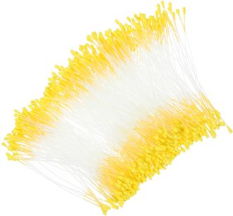 Angoily 1tasche STK Doppelköpfige Florale DIY-bastelmaterialien Handgefertigte Matte Blütenkerne Künstliche Blütenstempel Für Rosen Lilien Blumengestecke Deko