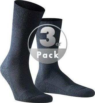 Falke Herren Socken blau Schurwolle unifarben