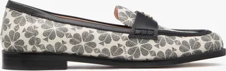 Kate Spade New York Kate Spade Ruth Spade Flower Loafer f&uuml;r Frauen in Wei&szlig;/Schwarz, Gr&ouml;&szlig;e: 35.5 | Leinwand