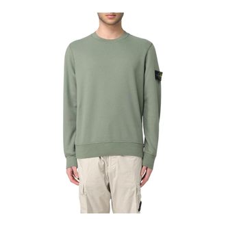 Stone Island Bequemer Langarm-Sweatshirt - - Sweatshirts & Hoodies - Herren - Gr&uuml;n - XL