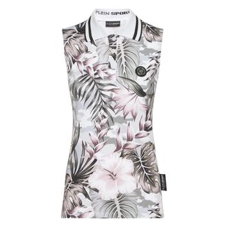 Plein Sport &Auml;rmelloses Poloshirt - - Sport - Damen - Wei&szlig; - M