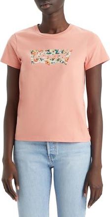 Levi's Femme The Perfect Tee T-Shirt, Floral Batwing - Terra Cotta, XXS