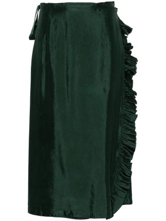 Aspesi jupe mi-longue à design portefeuille - Vert