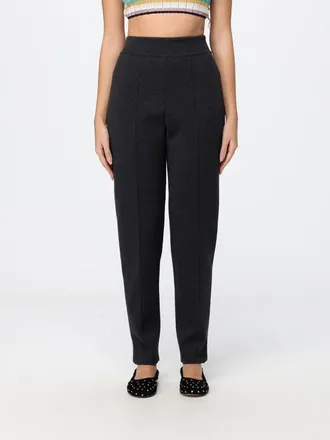 Alaia Strickhose aus Wolle mit geradem Bein, hoher Taille und Eingrifftaschen