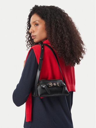 Tommy Hilfiger Handtasche Th Buckle Micro Crossover AW0AW19511 Schwarz
