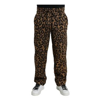 Dolce & Gabbana Leopardenmuster Joggerhose - - Trousers - Herren - Braun - L