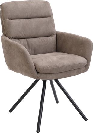 Cantus Armlehnstuhl, Taupe, Metall, Textil, Drehkreuz, 62x89x65 cm, Stoffauswahl, Sitzfl&auml;che 360&deg; drehbar, inklusive Armlehnen, Esszimmer, St&uuml;hle, Esszimmers