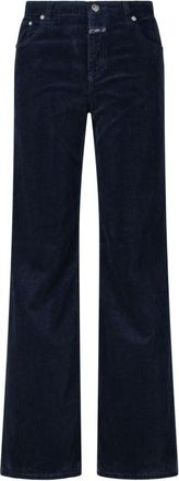 Closed Femme, Pantalons, Bleu, Taille: W30 Pantalon large en velours c&ocirc;tel&eacute;