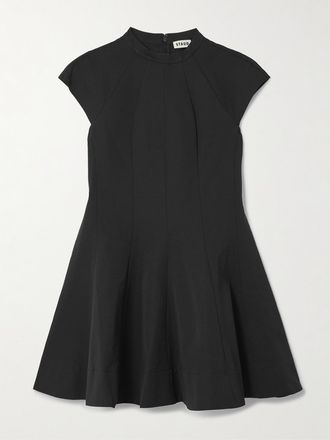 Staud Ellie Minikleid Aus Faille Aus Einer Baumwollmischung - Schwarz