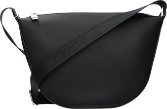 Fendi Hommess Sac bandouli&egrave;re Melon en cuir noir
