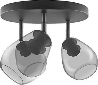 Ledvance Vintage Edition 1906, Wandleuchte mit E27 Sockel, Rauchgraues Glas, 3 Spots, Ohne Leuchtmittel, Cone Spot