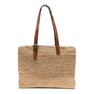 Ibeliv Femme, Sacs, Beige, Taille: ONE Size Sac Cabas Nomade en Raffia