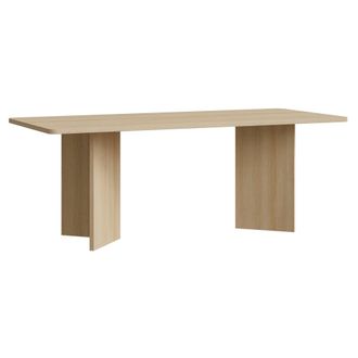 Selsey Esstisch 204&times;90 cm - Moderner Esszimmertisch in Eiche, Japandi & Minimalistisches Design, Gro&szlig;e Tischplatte, Robuste Laminatplatte mit ABS-Kanten