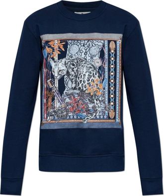 Etro Homme, Sweatshirts et sweats &agrave; capuche, Bleu, Taille: L SweaT-shirt Imprim&eacute;