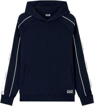 Emporio Armani Emporio Armani Ea7, Homme, Sweatshirts et sweats à capuche, Bleu, Taille: M SweaT-shirt à capuche Logo Series en mélange de coton