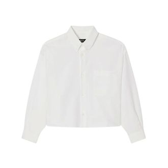 A.P.C. A.p.c., Femme, Blouses et Chemises, Blanc, Taille: 36 FR Chemise Sophia Courte