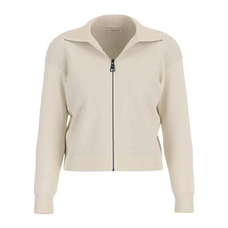 Guess Femme, Pulls, Blanc, Taille: 42 FR Pull Blanc avec Col zippé