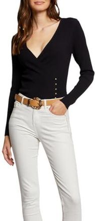 Morgan Pull Manches Longues col Cache-Coeur Marine XL