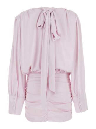 Rotate Womens Dress Pink Silk