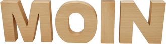 Erst-Holz Buchstaben Buche Echtholz Deko Moin Schriftzug Holzbuchstaben 40.11-14