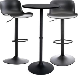 Clp 2er Bartisch Set Medora schwarz