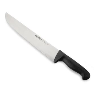 Arcos Couteau de Boucher Professionnel - Lame Acier Inoxydable 30 cm - Pour D&eacute;coupe Viande - Manche Ergonomique Polypropyl&egrave;ne Noir - S&eacute;rie 2900